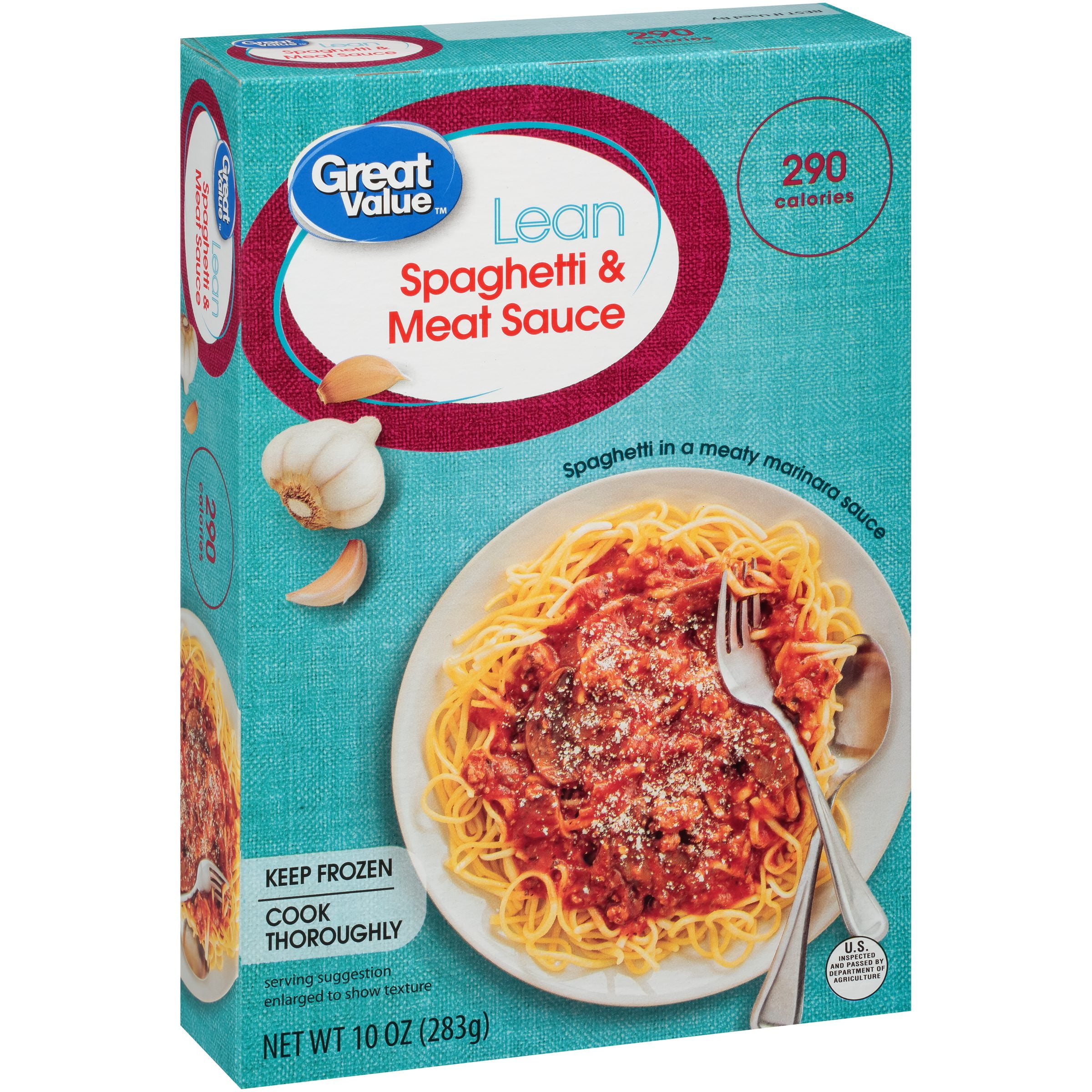 Great Value Frozen Lean Spaghetti & Meat Sauce, 10 oz – Walmart ...