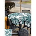Abstract Paisley Pattern Square Outdoor Tablecloth with Umbrella Hole ...