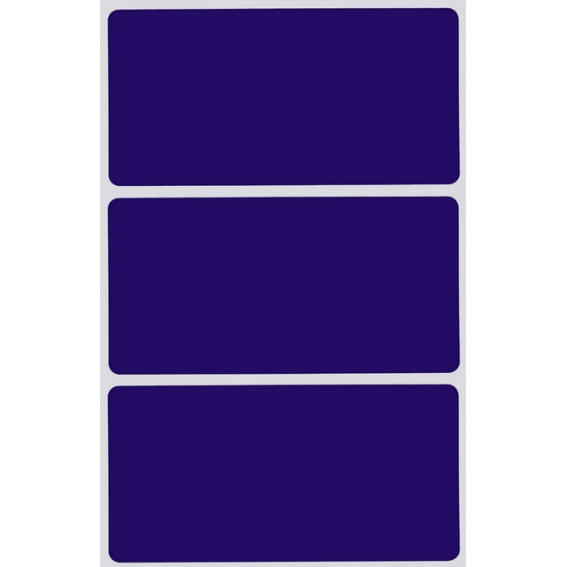 Royal Green Colored Labels 4x2 inch Rectangular Label Stickers in Royal ...