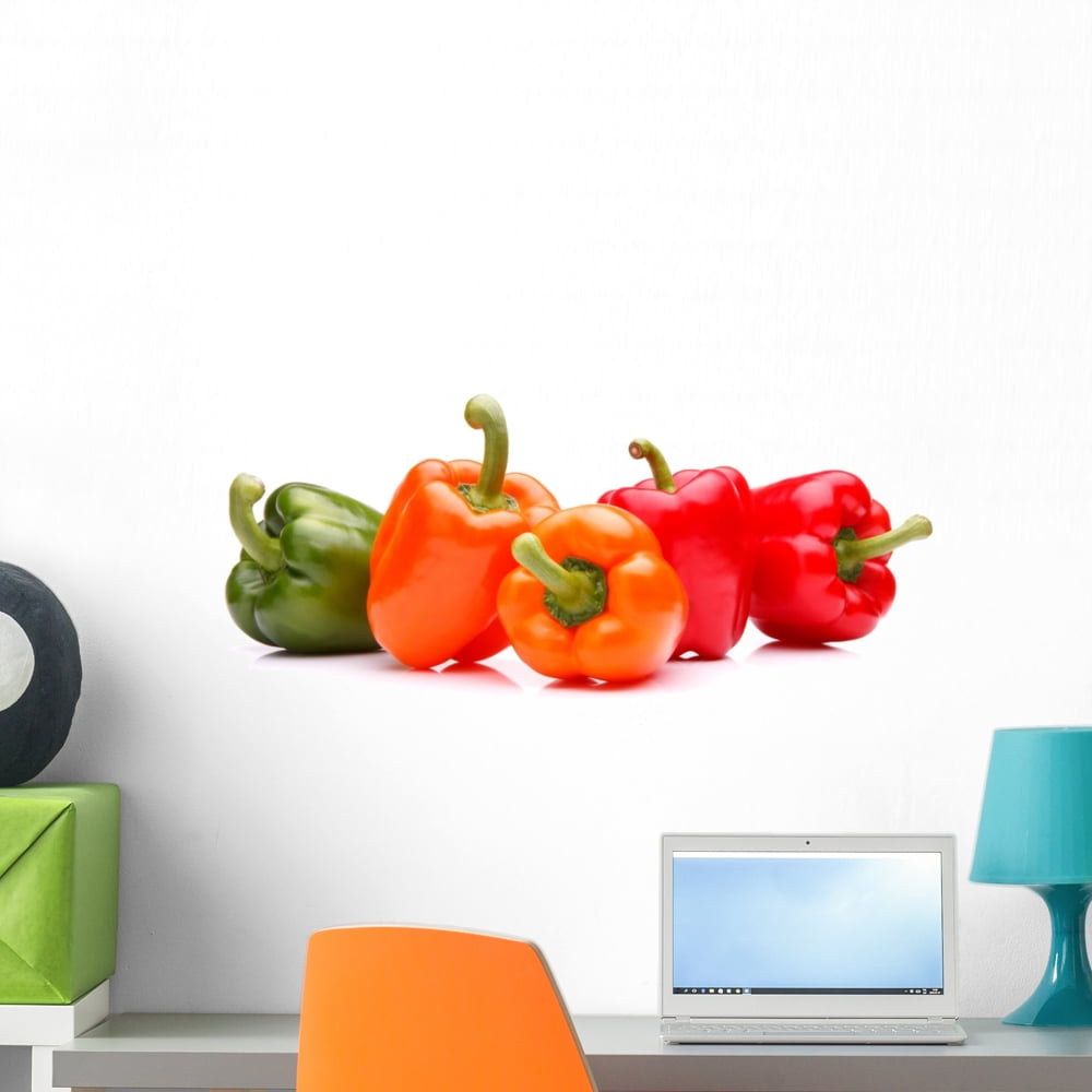 Sweet Bell Pepper White Wall Mural Decal by Wallmonkeys Vinyl Peel and ...