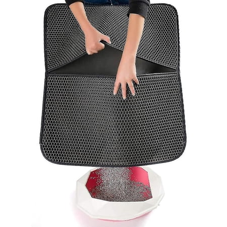 Durable Cat Litter Box Mat For Floor, Extended Blank Holder, Honeycomb ...