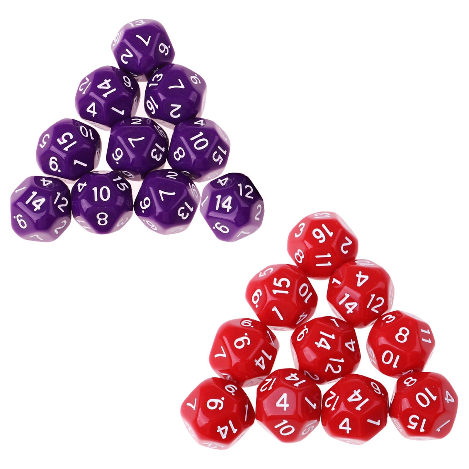 Conjunto de 20 dados de 6 caras de 16mm para juegos de rol y ...