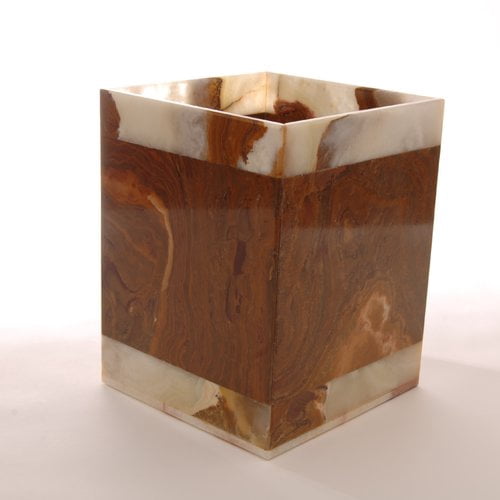 Lex Lighting Marble 3 Gallon Stone Trash Can - Walmart.com