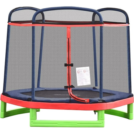 84.75" Trampoline for Kids 7 FT Indoor Outdoor Trampoline with Safety ...
