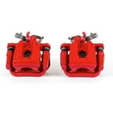 Power Stop Rear Pair of Red Powder Coated Calipers S6708 - Walmart.com