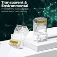 SkyQ Gold Plated Cat6 RJ45 Pass Through Connectors (100 Pcs) for Solid ...