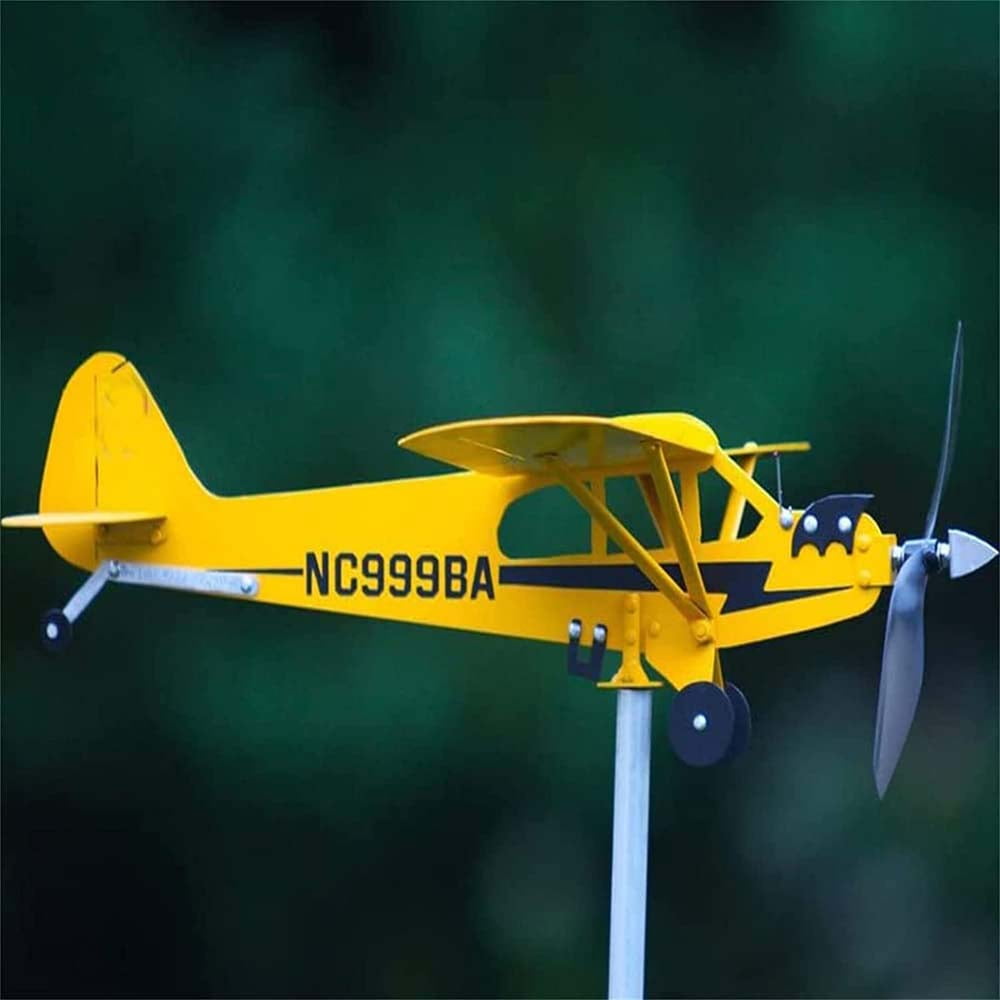 Buy Piper J3 Cub Airplane Weathervane, Metal Weather Vane Decoration ...