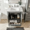 Eviva Aberdeen 24" Transitional Gray Bathroom Vanity with White Carrara ...