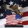 4th of July Patriotic Bald Eagle Statue with American Flag,Independence ...