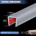 Rubber Edge Trim Flexible Banding 3/8"(10mm) U Protector Sadhesive ...