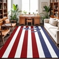 3x5 Red Stripes Area Rug for Bedroom, Washable Non Slip Low Pile Soft ...