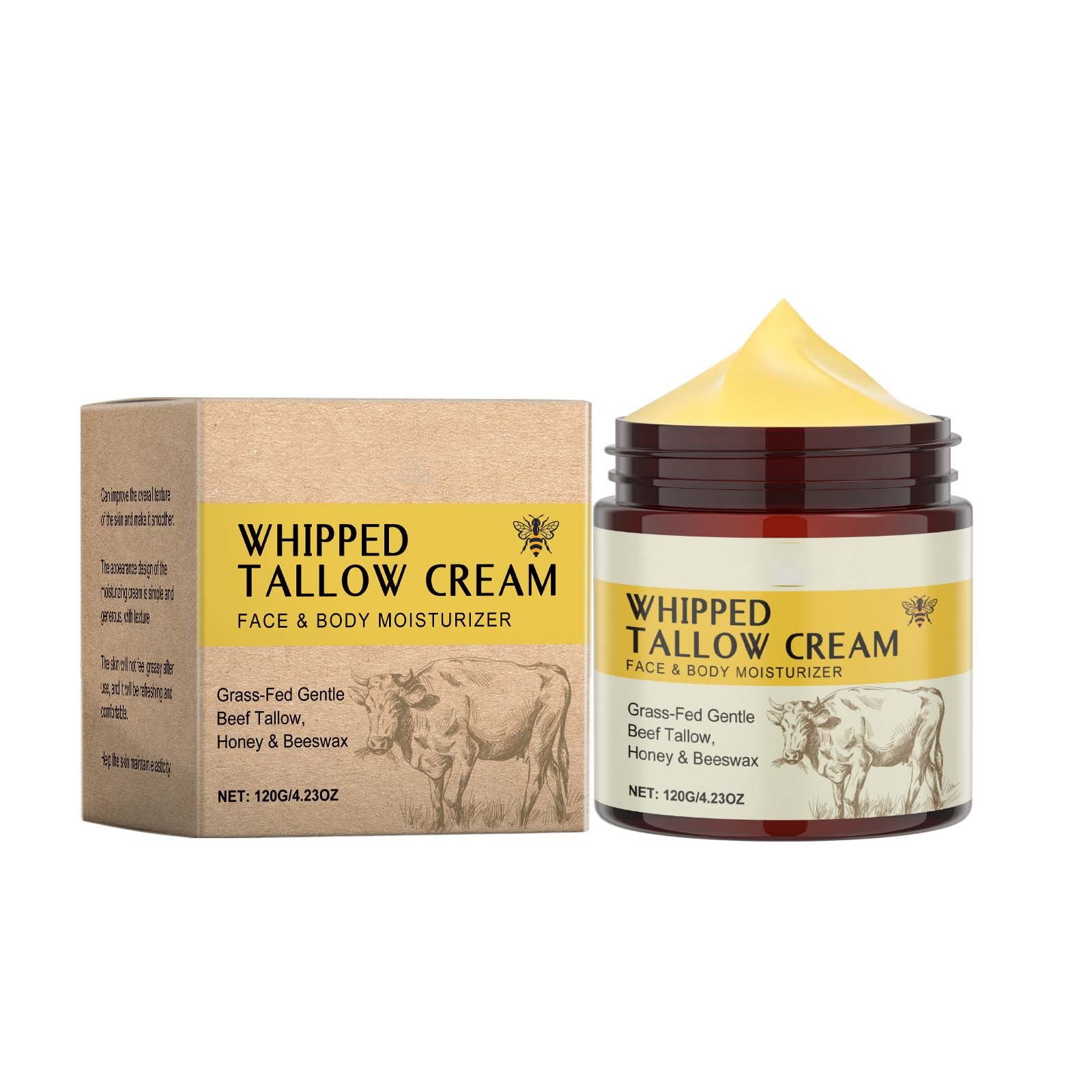 Beef Tallow For Skin, Tallow And Honey Cream Natural Tallow Face ...