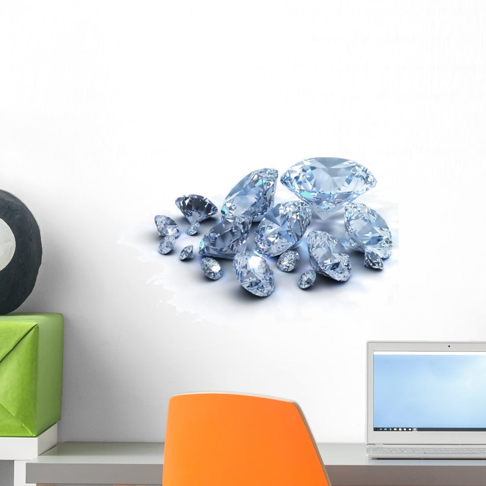 Diamonds Wall Mural by Wallmonkeys Peel and Stick Graphic (18 in W x 11 ...
