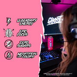 GHOST® Zero Sugars Energy Drink, BUBBLICIOUS® Strawberry Splash, 16 fl ...