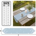 Blue White Wildflowers Table Runner Linen Burlap Table Runner 70 Inches ...