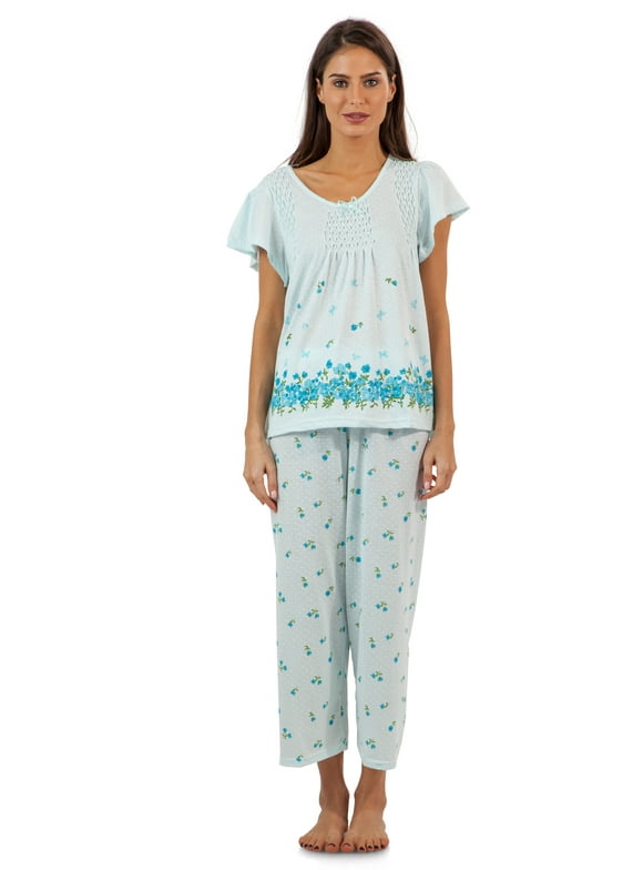 Womens Cotton Capri Pajama Sets