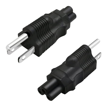 GINTOOYUN 2Pack NEMA 5-15P to IEC320 C5 Adapter, 3 Prong AC Laptop ...
