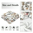 Ultra-Soft Flannel Cat Blanket 280gsm Heavyweight Throw with Tabby ...