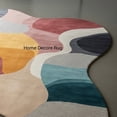 Colorful Irregular Rug – Hand Tufted Abstract Design for Modern Bedroom ...
