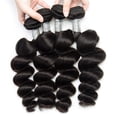 Loose Wave 3 Bundles with 13 x 4 Frontal Closure Peruvian Remy Human ...