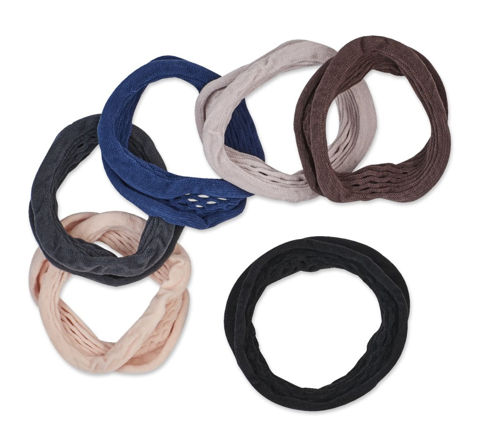 Scunci Mesh Hosiery Super-Stretch Ponytailers, Gentle on Hair, in ...