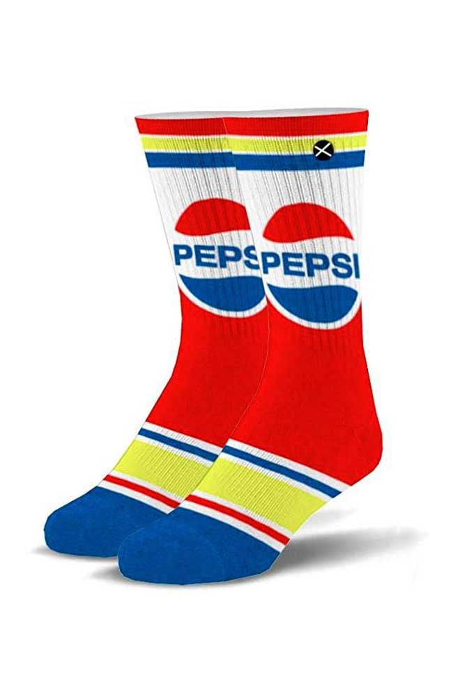 Odd Sox, Retro Pepsi Red Blue Yellow, Fun Novelty Crew Socks, Cool 80s ...