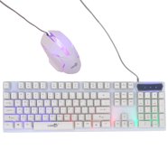 Gaming Keyboard and Mouse Set,Rainbow LED Backlit Keyboard,USB Wired ...