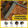 All-Steel Hardened Hollow Hoe - Durable Edge Tool, Garden Edger Weeder ...