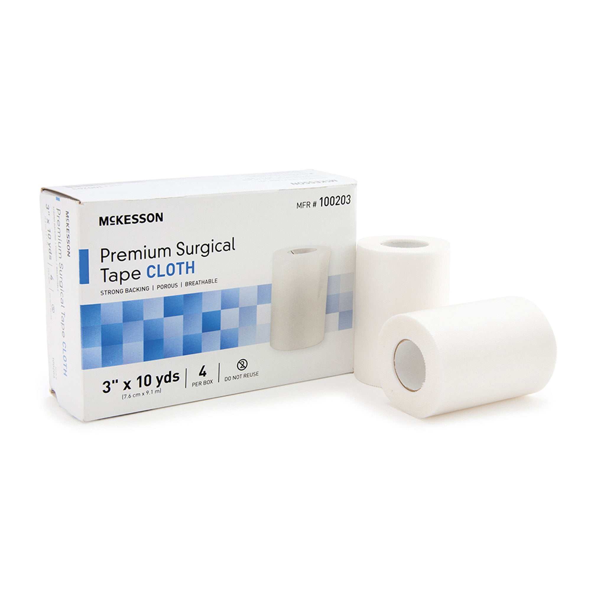 McKesson Medical Tape High Adhesion Silk-Like Cloth 3 Inch X 10 Yard ...