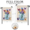 Butterfly Flowers in Vase Garden Flag 28x40 Inch Spring Floral Hello ...