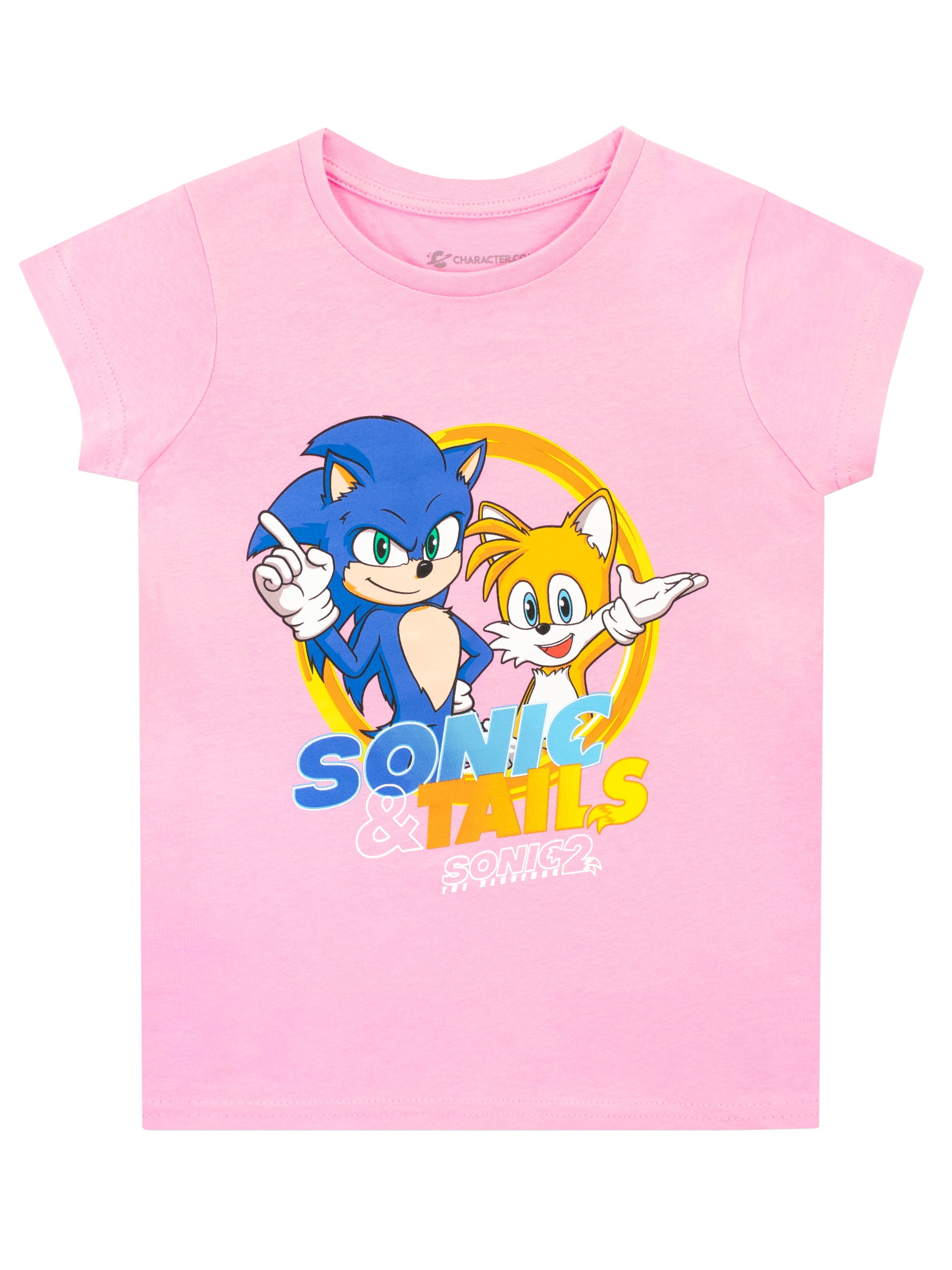 Sonic The Hedgehog Girls TailsT-Shirt Pink Sizes 6-12 - Walmart.com