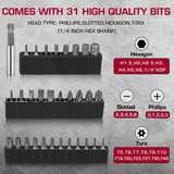 Tonsiki 33PCS Mini Ratchet Wrench Screwdriver Set,Reversible Drive ...