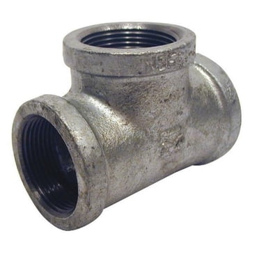 Supply Giant 1-1/2" x 1-1/4" x 1" BLack Pipe Fitting Reducing Tee Cast ...