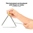 LIYJTK Metal Hand Percussion Musical Instrument Triangles, 2-Pieces ...