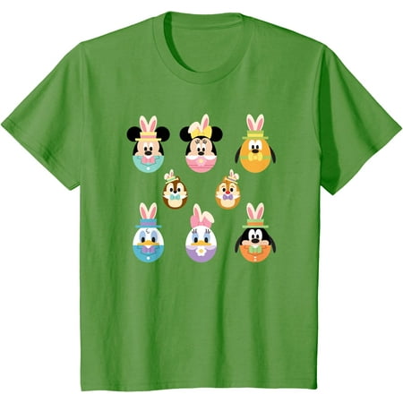 EAYY Mickey and Friends Cute Easter Bunny Ears T-Shirt Grass Kids 6 ...