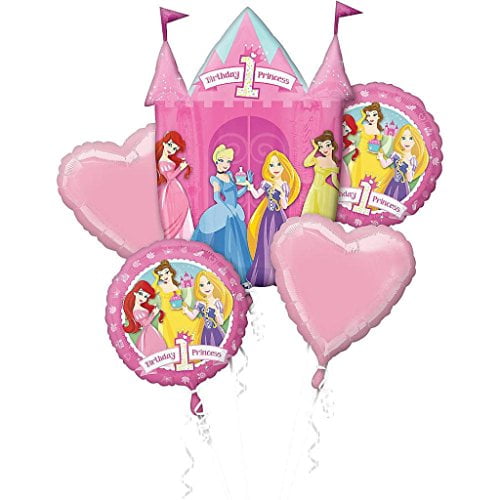 Disney Princesses 1st Birthday Balloon Bouquet Combo Mylar Foil Balloon ...