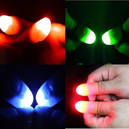 Magic Super Bright Light-Up Thumbs Fingers Trick Appearing Lights - One ...