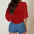 Hurxie Womens 3/4 Sleeve Shrug Sheer Mesh Bolero Tie Front Cropped ...