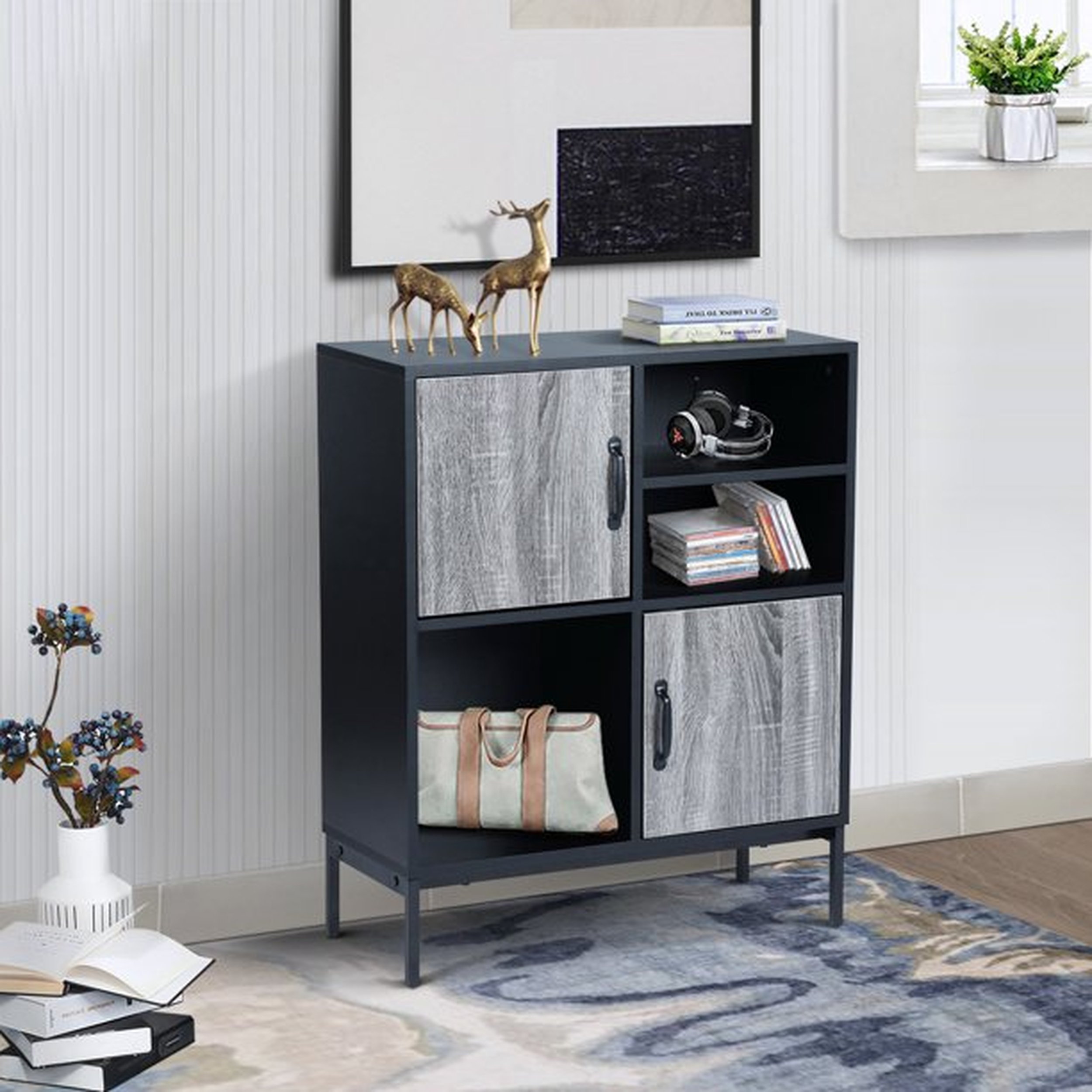 Storage Cabinet, Bookcase With 2 Doors - Walmart.com