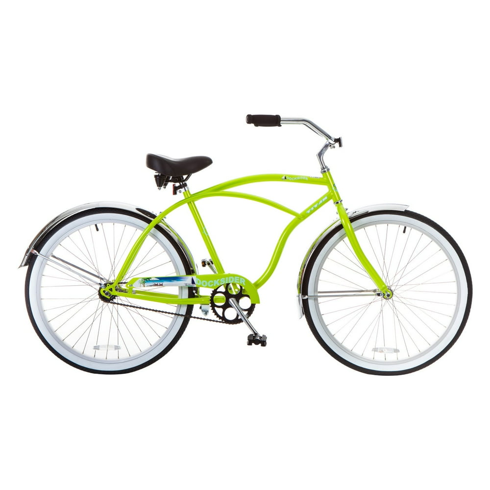 Men's Docksider Beach Cruiser Single-Speed Bicycle, 18" Frame, 26 ...