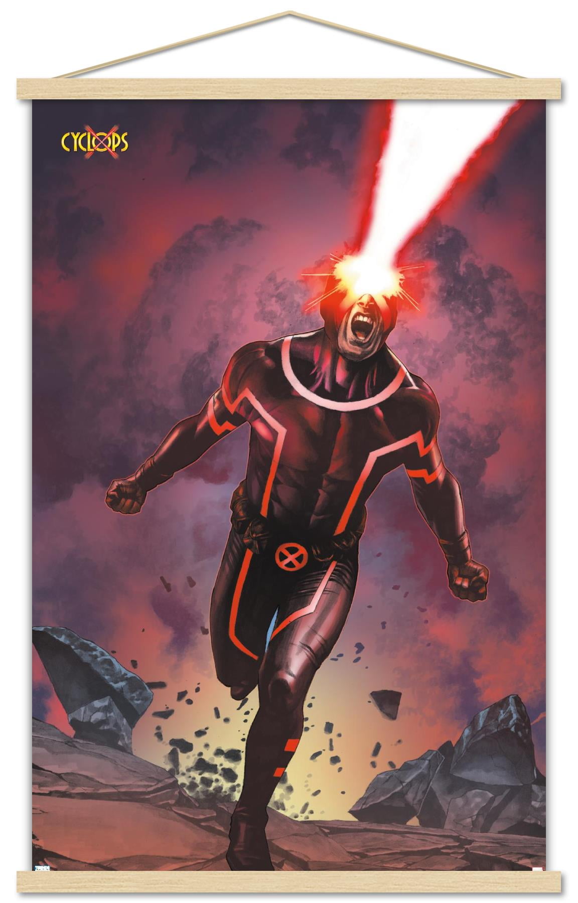 Marvel Comics - Cyclops - Cover Wall Poster with Wooden Magnetic Frame ...
