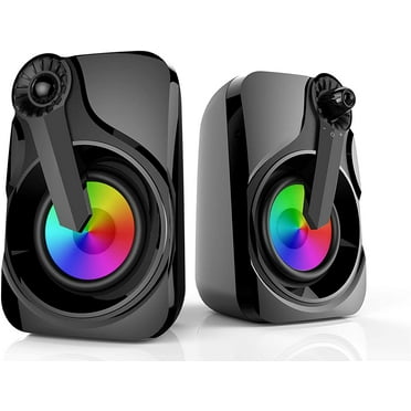 LENRUE Computer Speakers,Wired USB-Powered PC Speakers with 10W Stereo ...