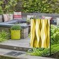 Abstract Wave Pattern Texture Garden Flags for Outside Yellow Double ...