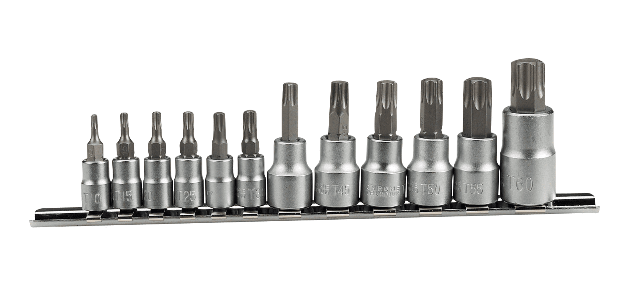 Performance Tool W1335 12 Pc Star Bit Socket Set ChrV - Walmart.com