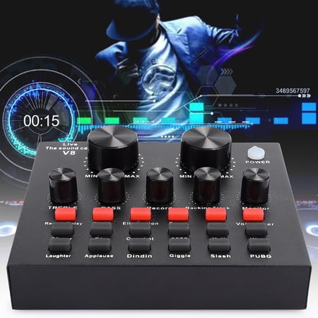 Sound Card Voice Change Live Broadcast Sound Card Black 18 Kinds Sound ...