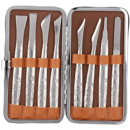 8pcs Stainless Steel Foot File Set, Pedicure Knife Set, Callus Shavers ...