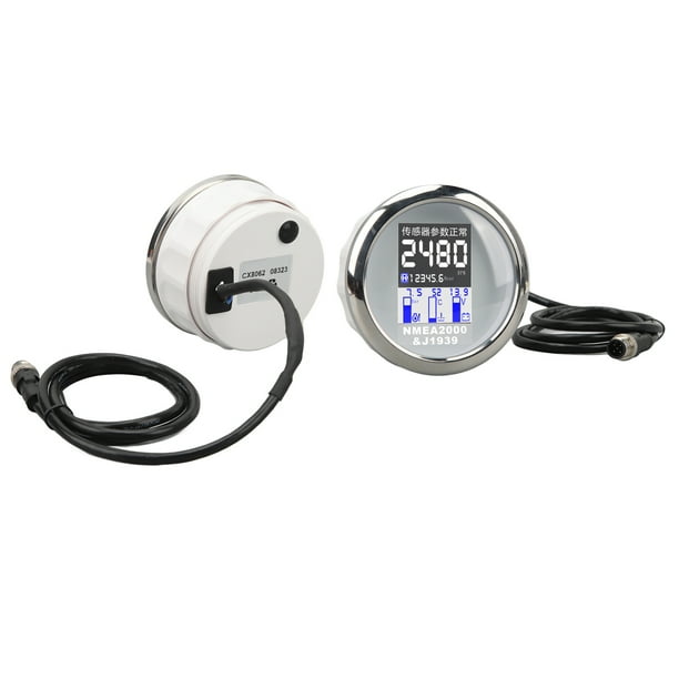 85MM Tachometer Gauge Water Temp Fuel Level Oil Pressure Voltmeter Boat Tachometer for NMEA2000 ...