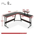 Clhpahkl L Shaped Gaming Desk Computer Desk Corner Desk With Monitor Standandlarge Wooden