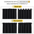 NICETOWN Black out Curtains 108 inch Long for Living Room Back Tab and ...