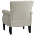 Upholstered Armchair,Rivet Tufted Accent Chair with Rolled Arms and ...